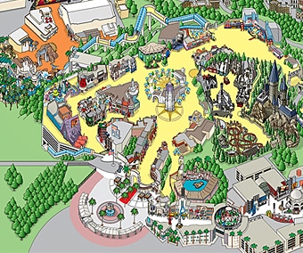 Universal Studio Hollywood Map